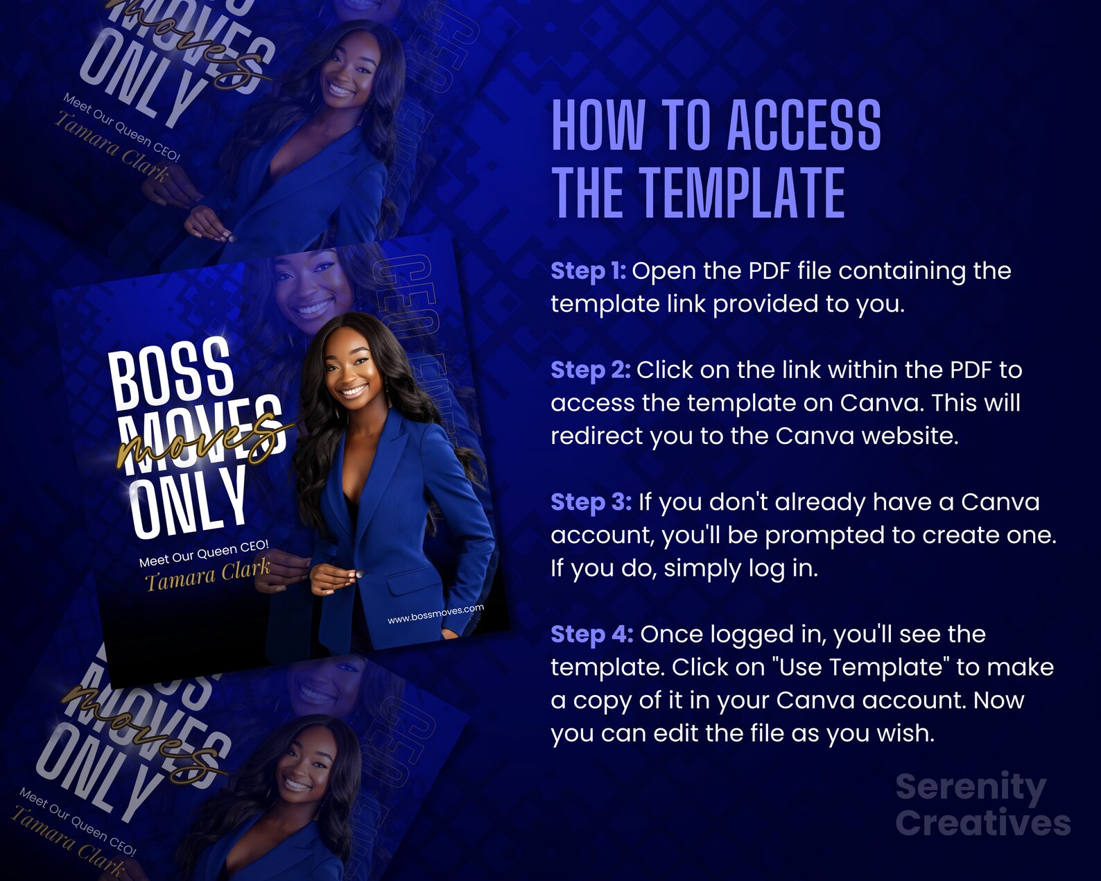 Royal Blue Boss CEO Flyer, Luxury Flyer, Business Flyer, Businesswomen ...
