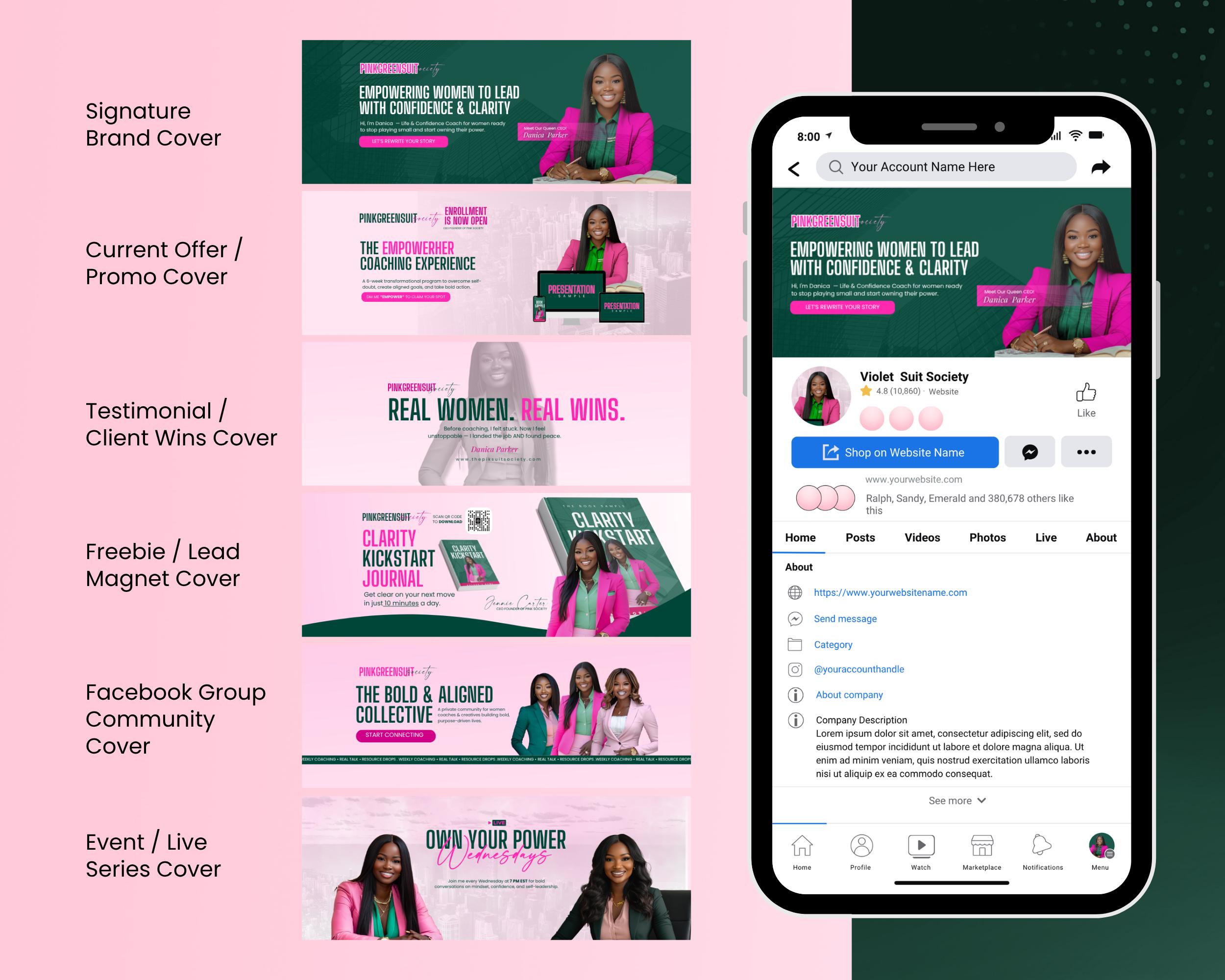 Facebook Cover Designs for Coaches | Customizable Canva Templates for ...