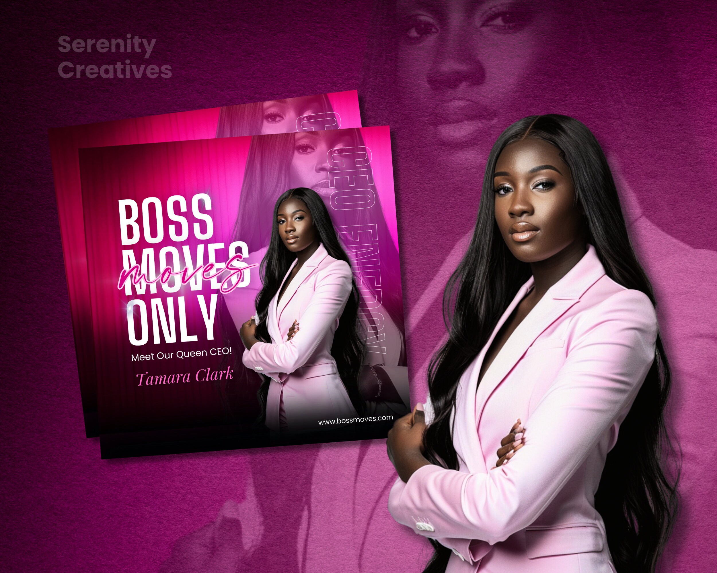 Pink Boss CEO Flyer Template: Luxury Business Coaching (digital ...
