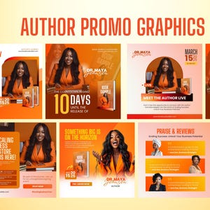 20-in-1 Editable Author Launch Bundle | Customizable Canva Templates ...