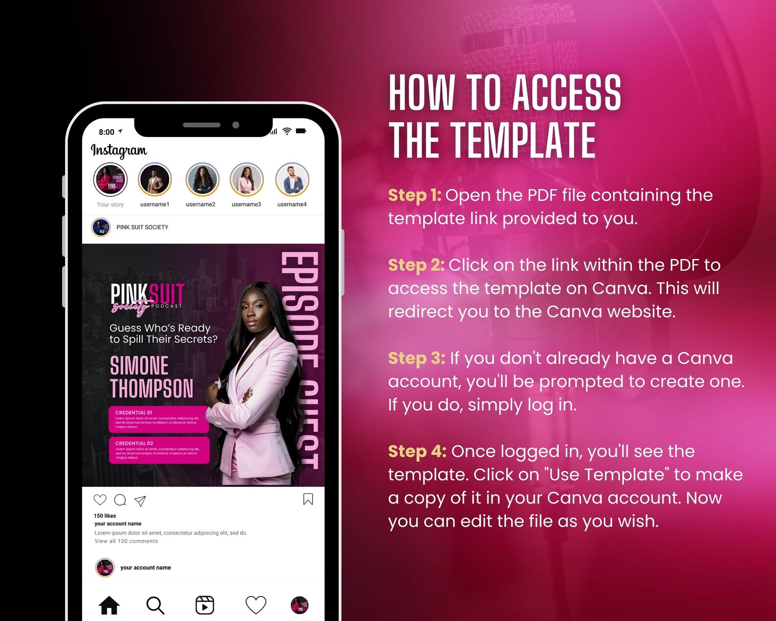 5-in-1 Editable Podcast Promo Flyer | Customizable Canva Templates ...