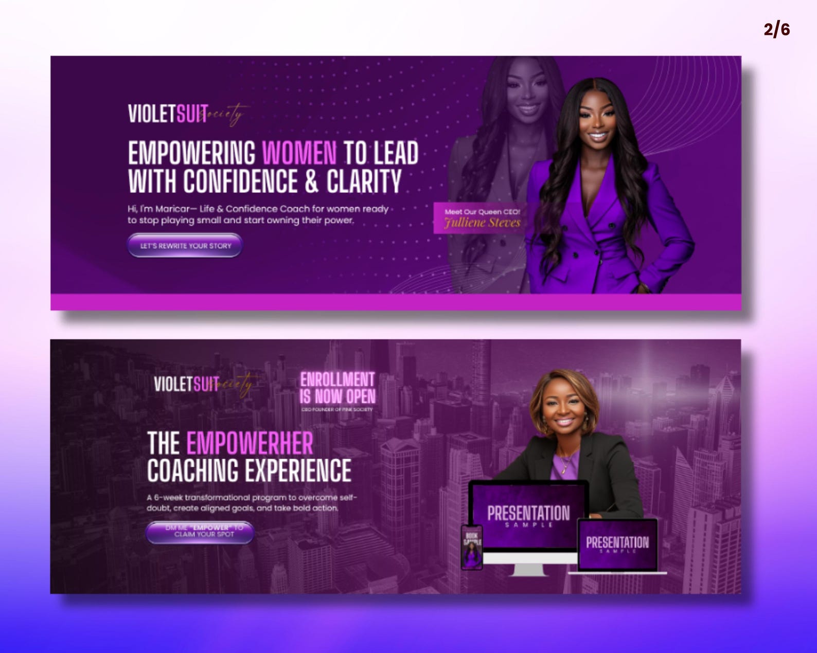 Facebook Cover Templates for Coaches: Canva Editable Banner Bundle ...