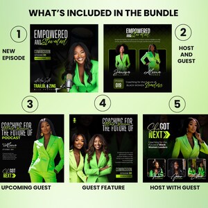 5-in-1 Editable Podcast Promo Flyer | Social Media Podcast Promotion ...