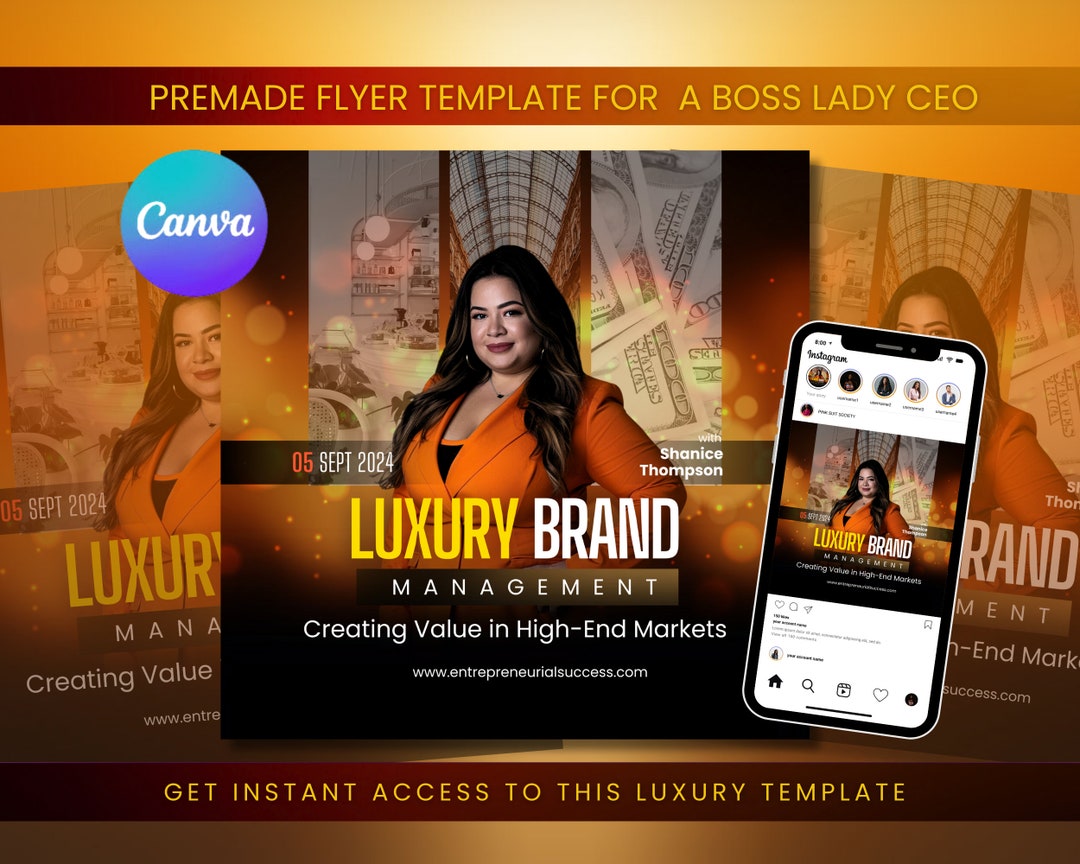 Brand Management Flyer, Luxury Brand, Masterclass, DIY Template ...