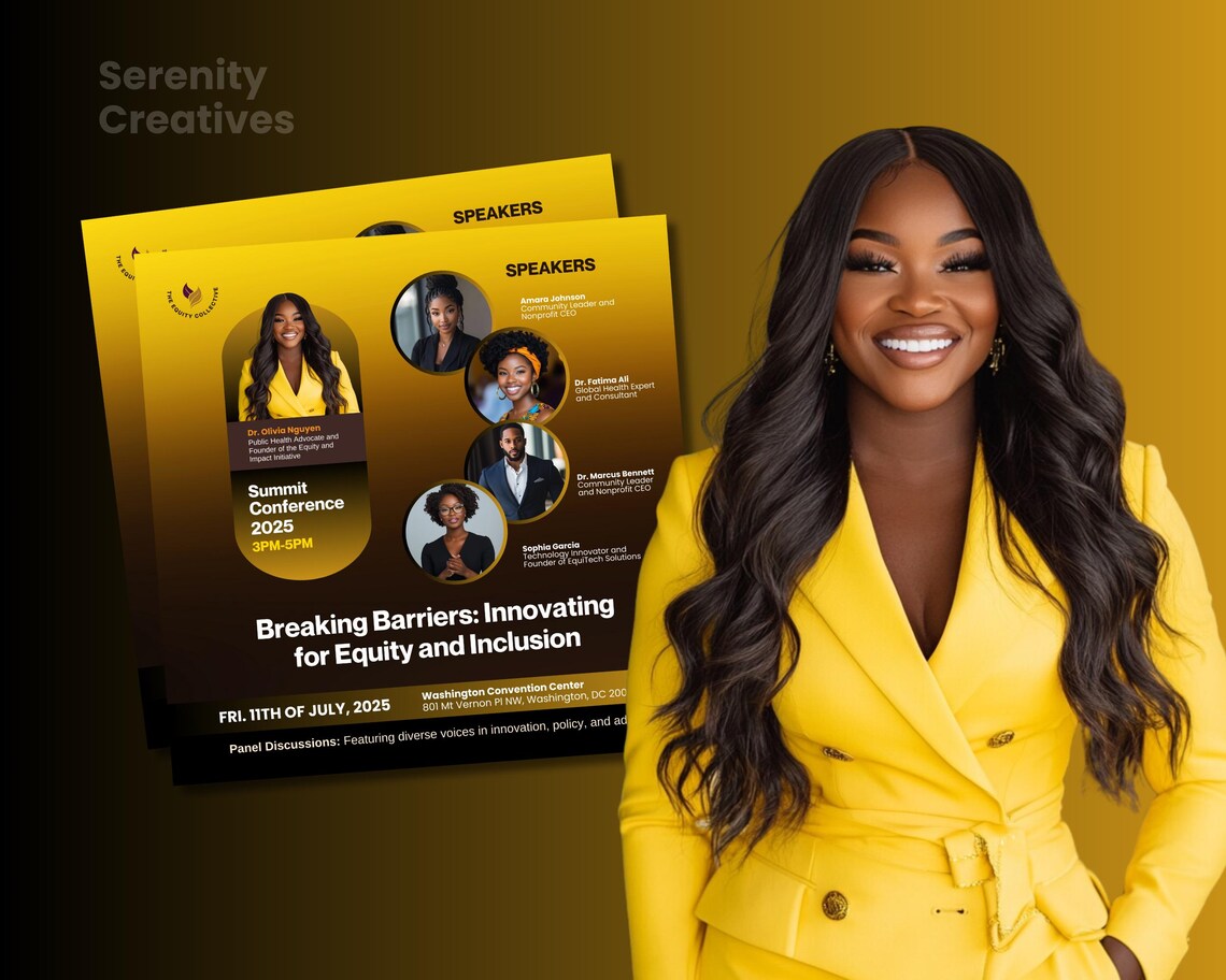 Editable Summit Flyer Template: Event Promotion, DIY Canva Design - Etsy