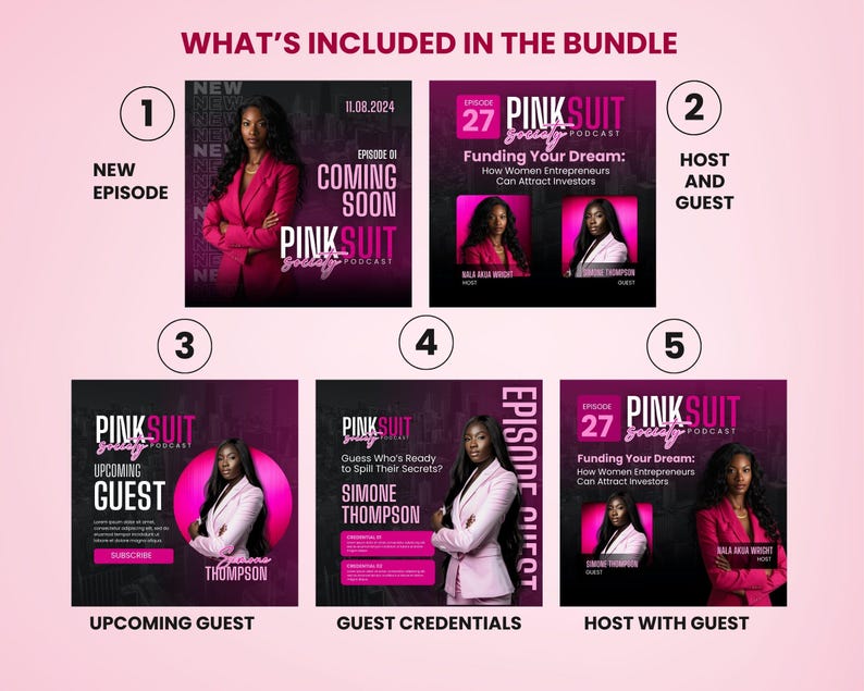 5-in-1 Editable Podcast Promo Flyer | Customizable Canva Templates ...