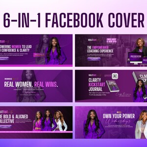 Facebook Cover Templates for Coaches: Canva Editable Banner Bundle ...