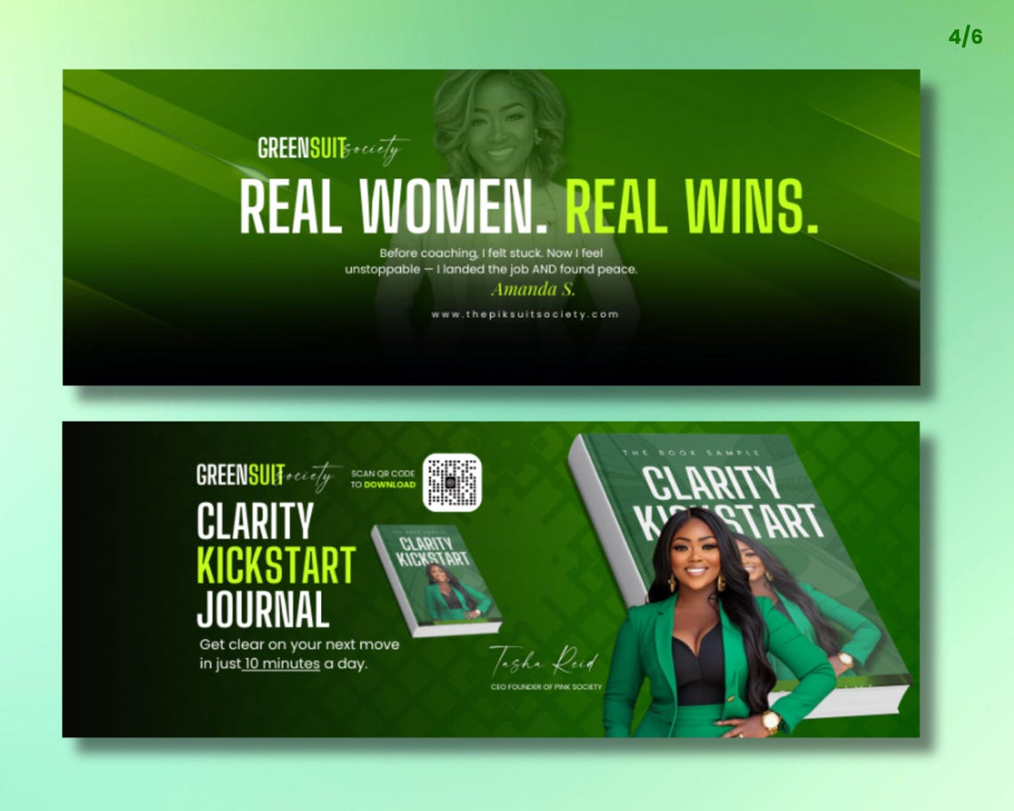 Editable Facebook Banner Templates | 6-in-1 Canva Pack for Coaching ...