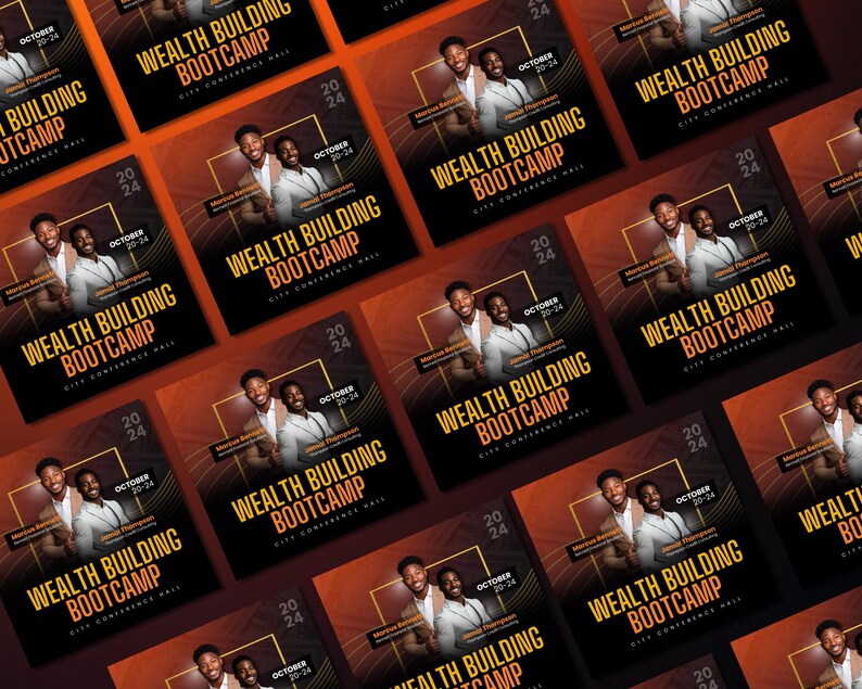 Wealth Building Flyer, Bootcamp Flyer, Financial Workshop Flyer, Workshop Flyer, Businessman ...