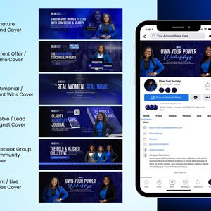 6 Facebook Covers for Coaches | Canva Templates for Personal Brand ...