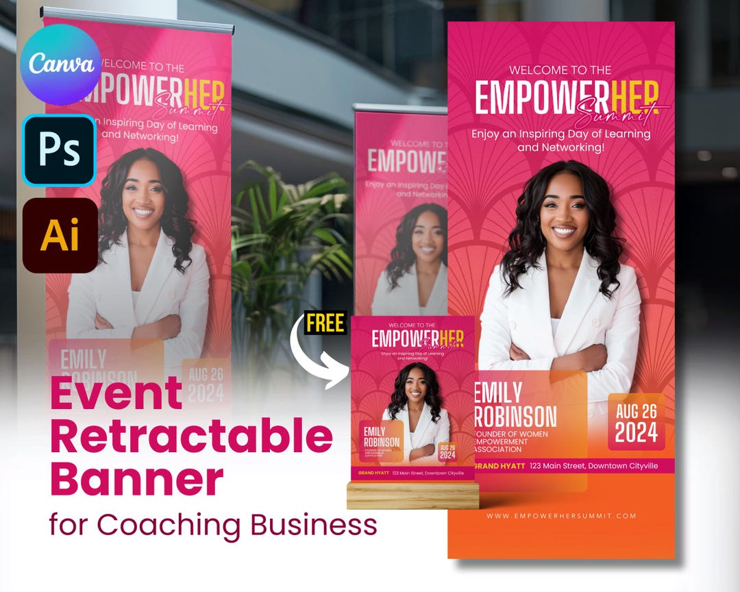 Custom Event Retractable Banner Template - DIY Design for Business ...