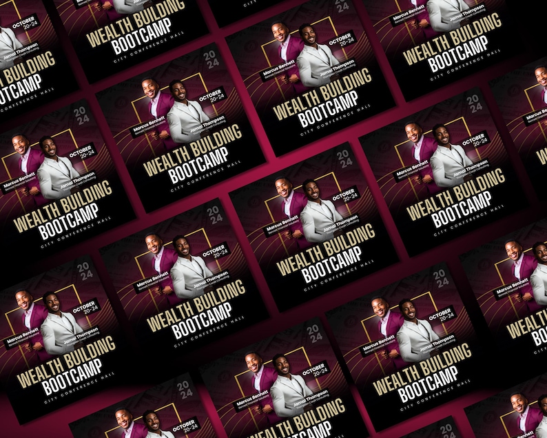 Wealth Building Flyer, Bootcamp Flyer, Financial Workshop Flyer, Workshop Flyer, Businessman ...