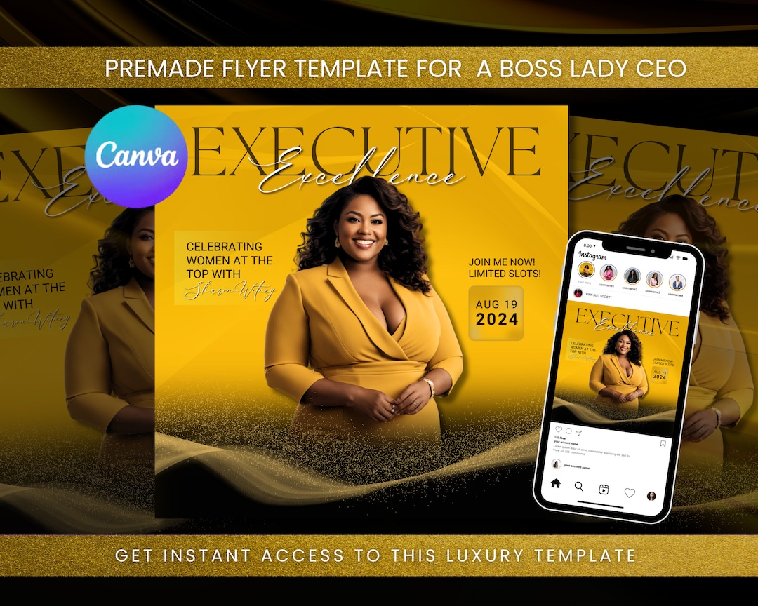 Executive Luxury Flyer, Yellow and Black Flyer, Coaching Template ...