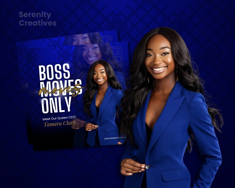 Royal Blue Boss CEO Flyer, Luxury Flyer, Business Flyer, Businesswomen ...