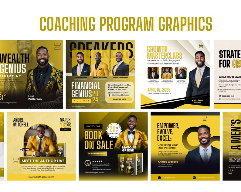 Yellow and Black 20-in-1 Male Coaching Bundle | Workshop and Event ...