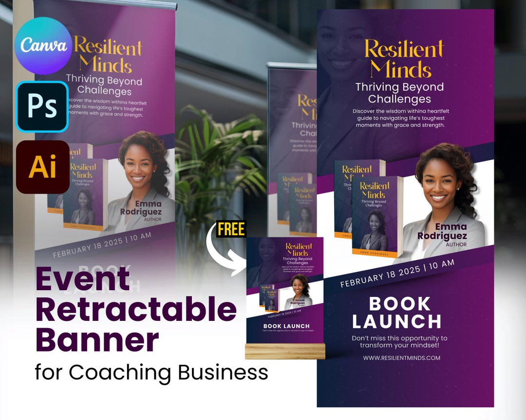 Business Coaching Retractable Banner: Canva & PSD Editable (digital ...