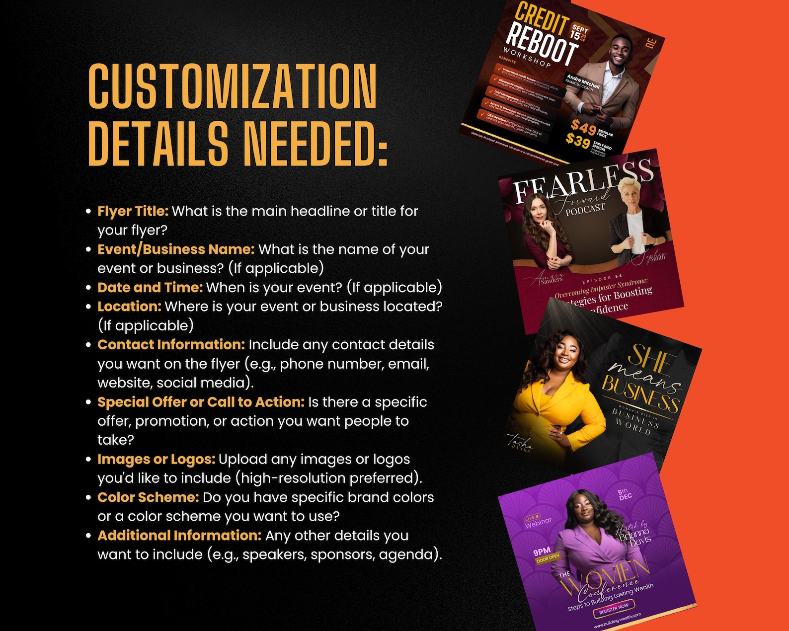 Custom Flyer Design | Request Your Personalized Flyer Here - Etsy