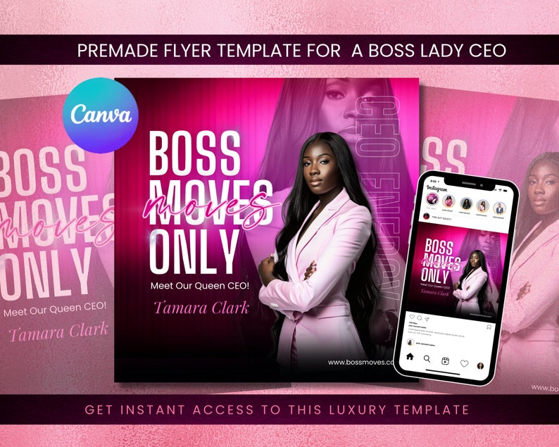Pink Boss CEO Flyer, Luxury Flyer, Business Flyer, Businesswomen ...