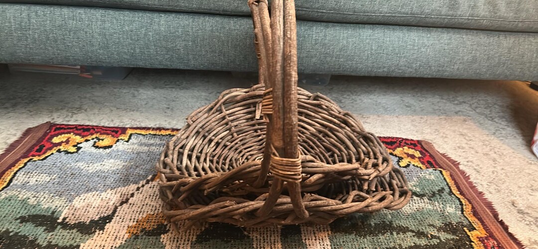 Vintage SET of Primitive Gathering Baskets - Etsy