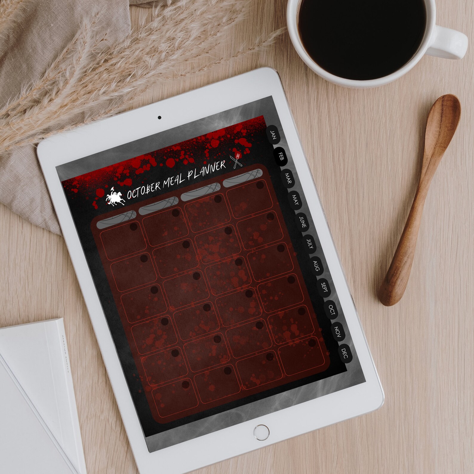 Horror Movie Planner, Printable Yearly, Weekly, Monthly (instant ...