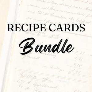Recipe Card Bundle - Etsy