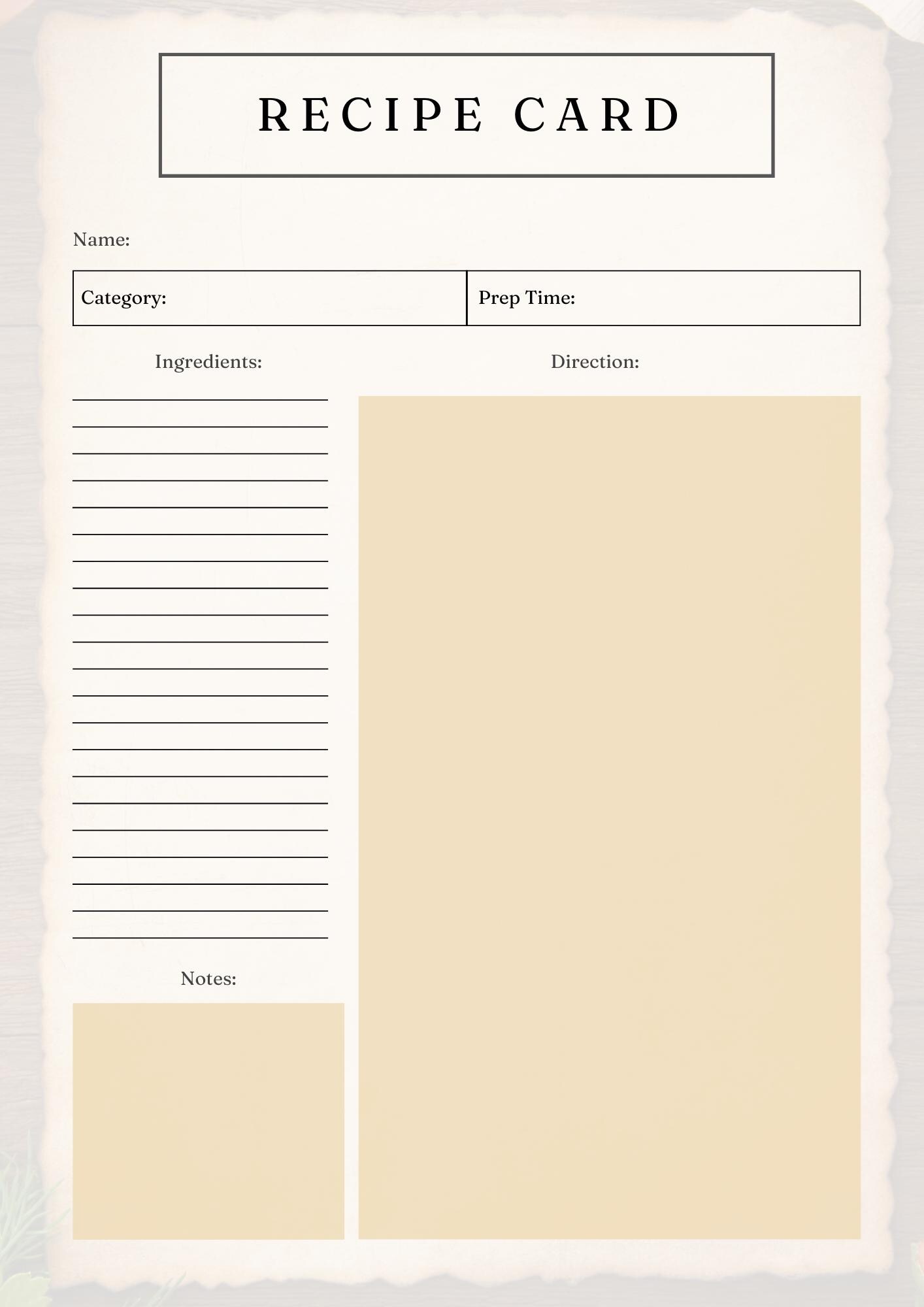 Recipe Card Bundle - Etsy