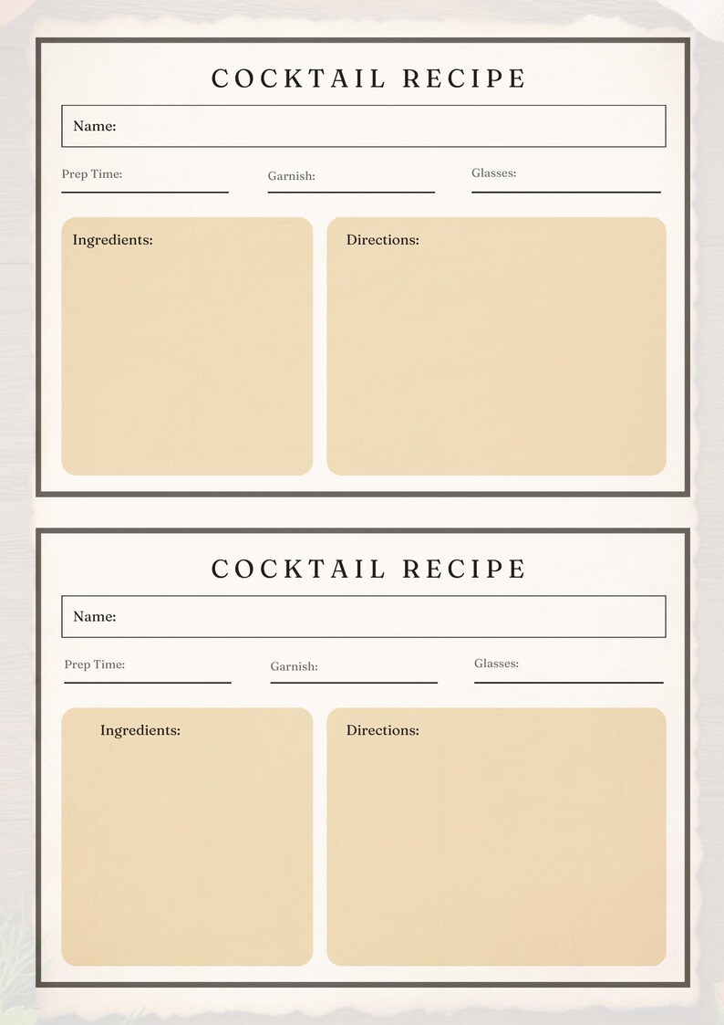 Recipe Card Bundle - Etsy