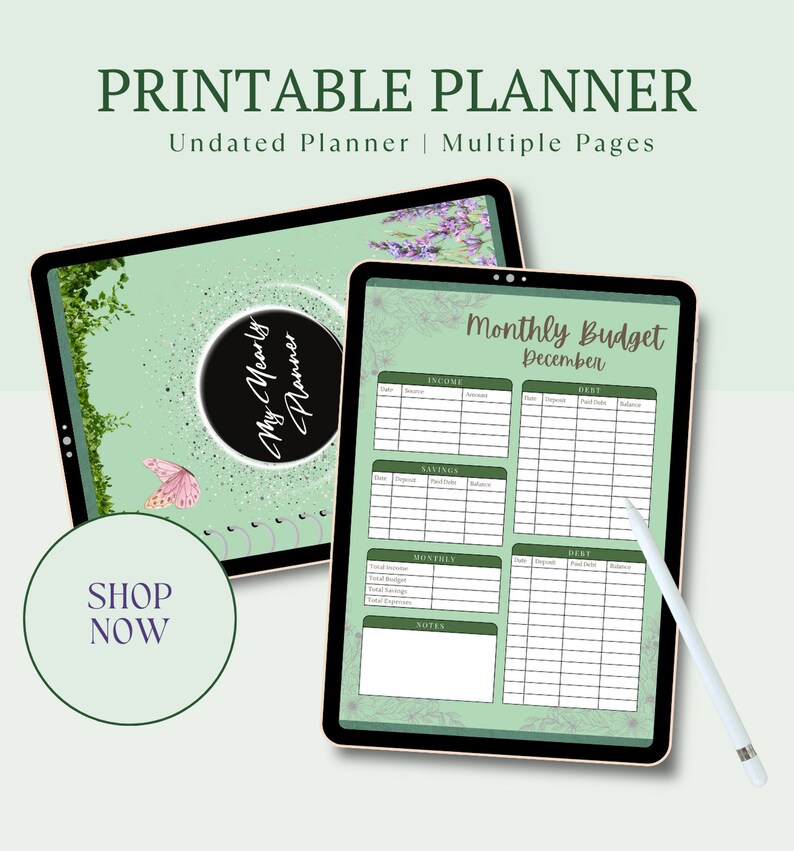 Printable Yearly Planner Templates, Yearly to Do List, Undated Yearly ...
