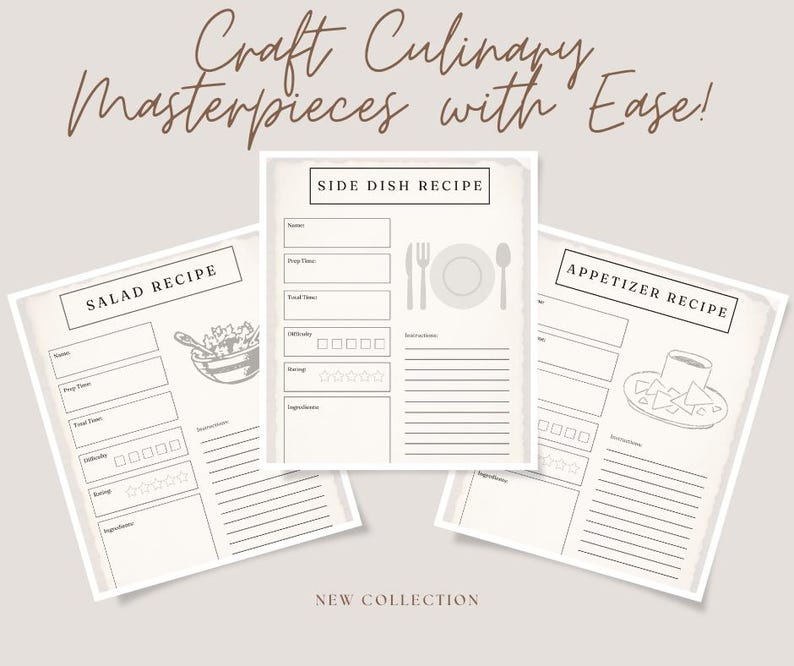 Recipe Card Bundle - Etsy