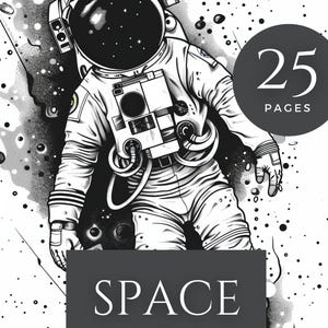 Space Coloring Book - Etsy