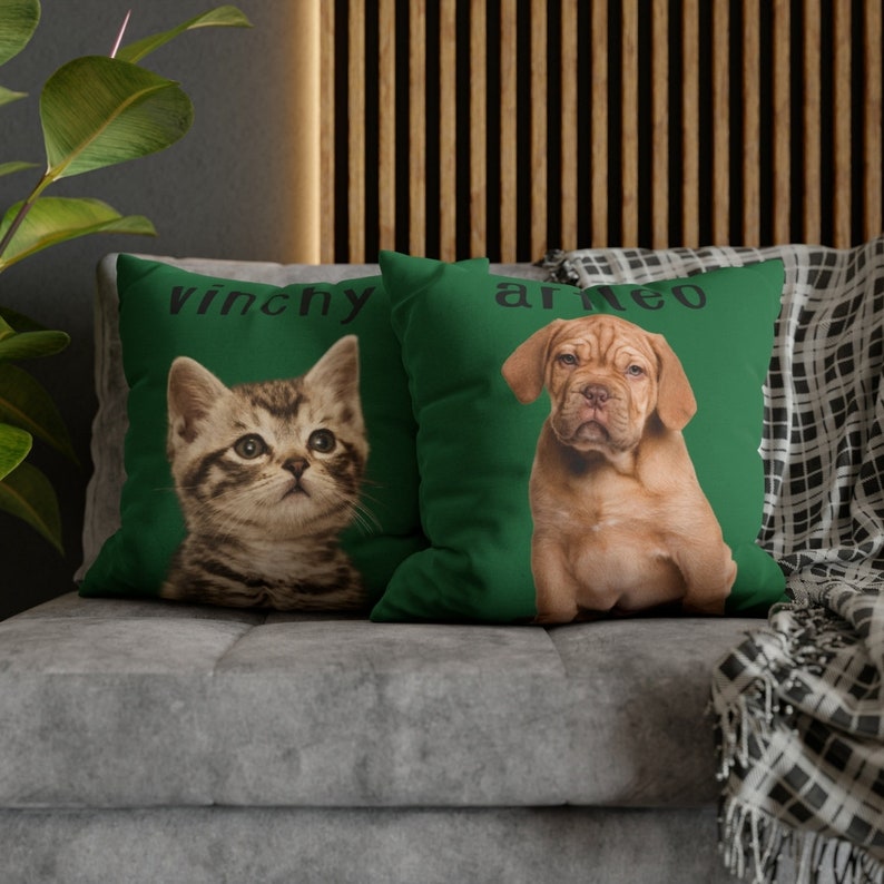 Personalized Pet Pillow | Custom Cat/dog Photo | Custom Name | Photo ...