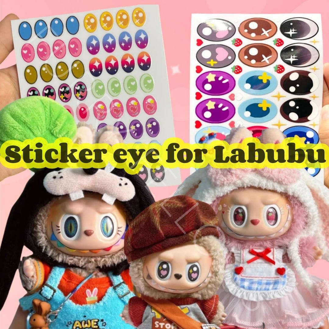Labubu Eyes Stickers Labubu Eyes Replacement PVC Collage Sheet for ...