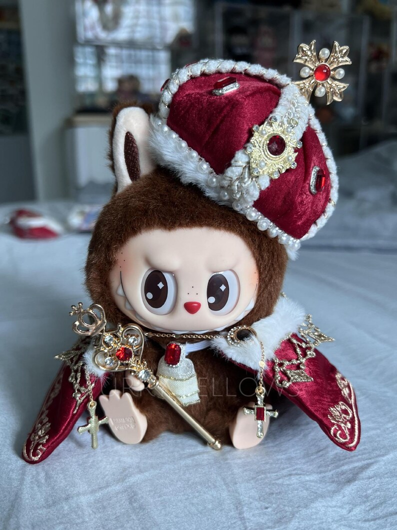 Royal Labubu Outfit - Handmade Cape and Crown Set - the Monster Series ...