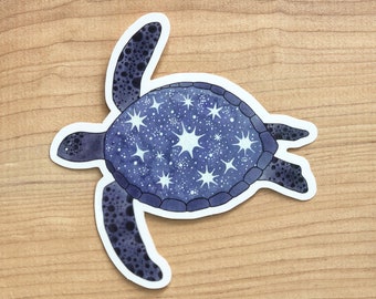 Sad Sea Turtle Sticker Ocean Pollution Awareness Vinyl Weatherproof ...