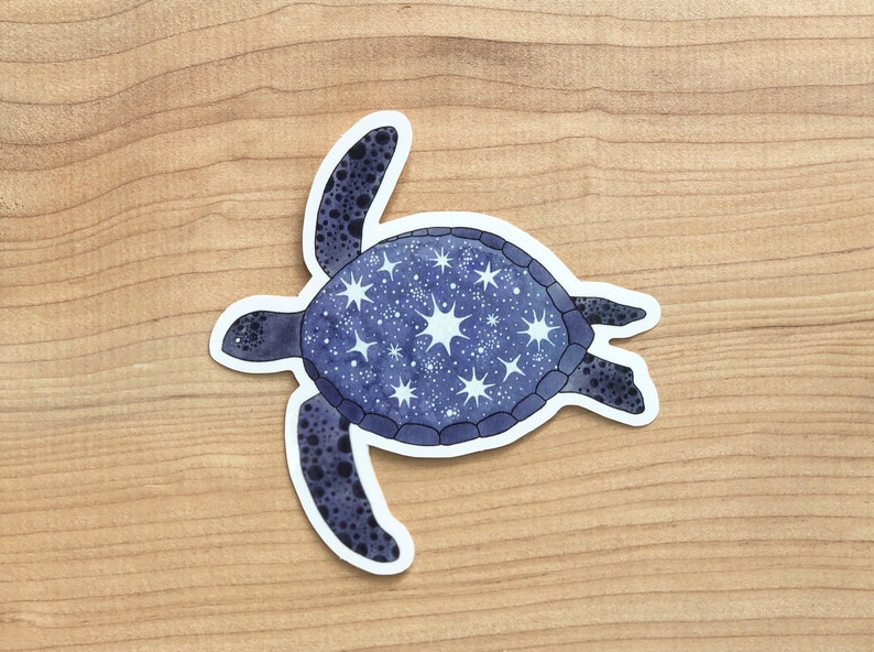 Sea Turtle Vinyl Sticker - Etsy