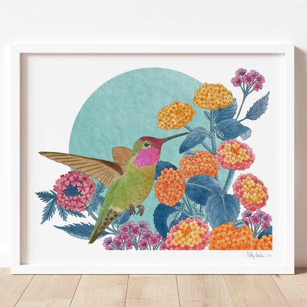 Hummingbird Print - Etsy
