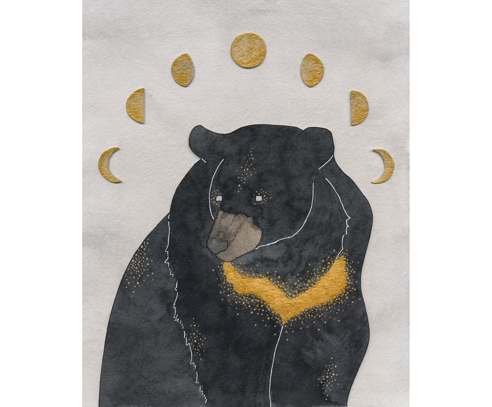 Moon Bear Print - Etsy
