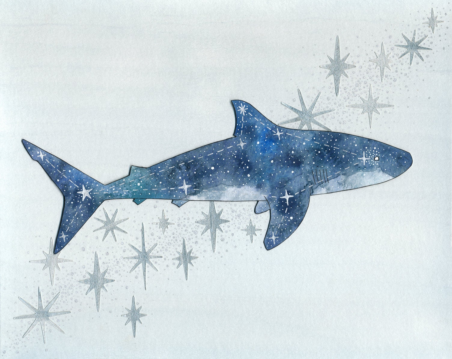 Shark Constellation Print - Etsy