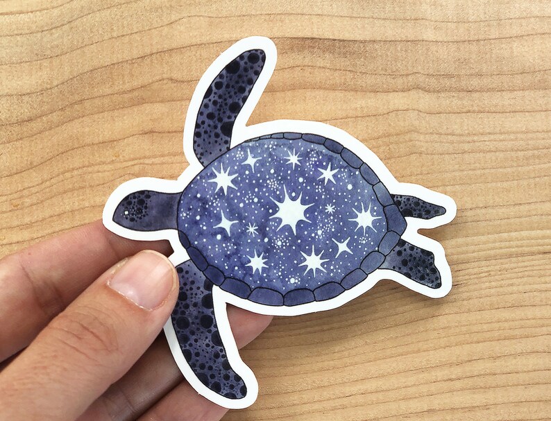 Sea Turtle Vinyl Sticker - Etsy