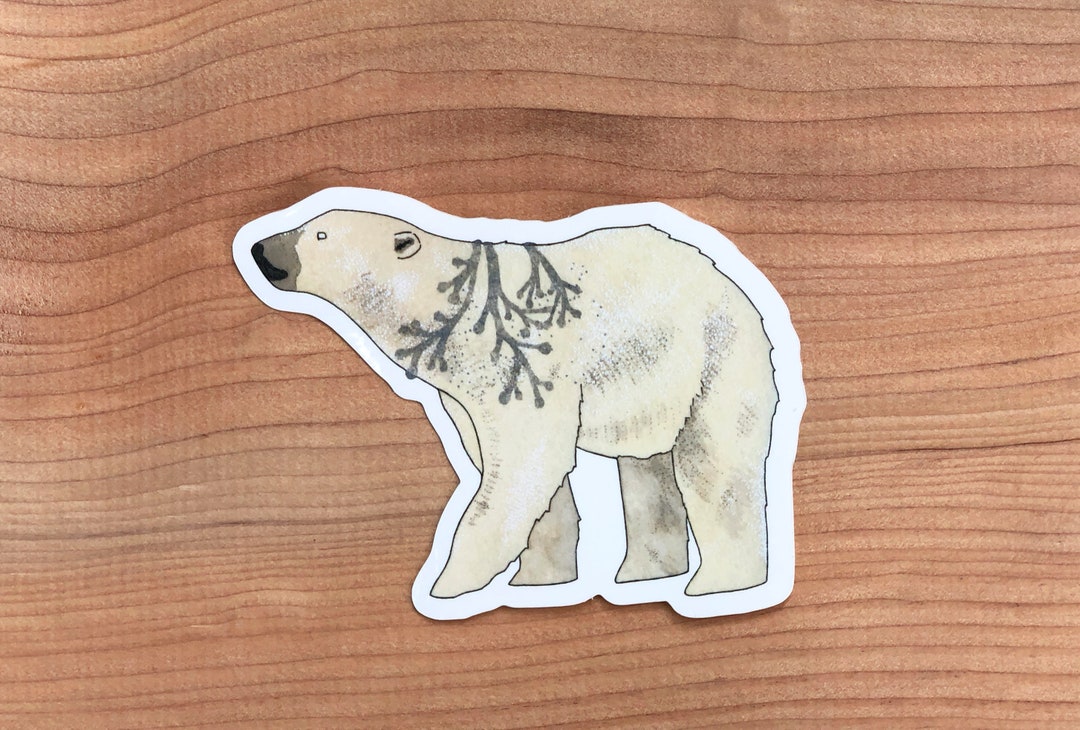 Polar Bear Vinyl Sticker - Etsy
