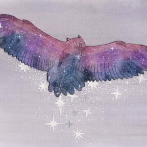 Owl Constellation Print - Etsy