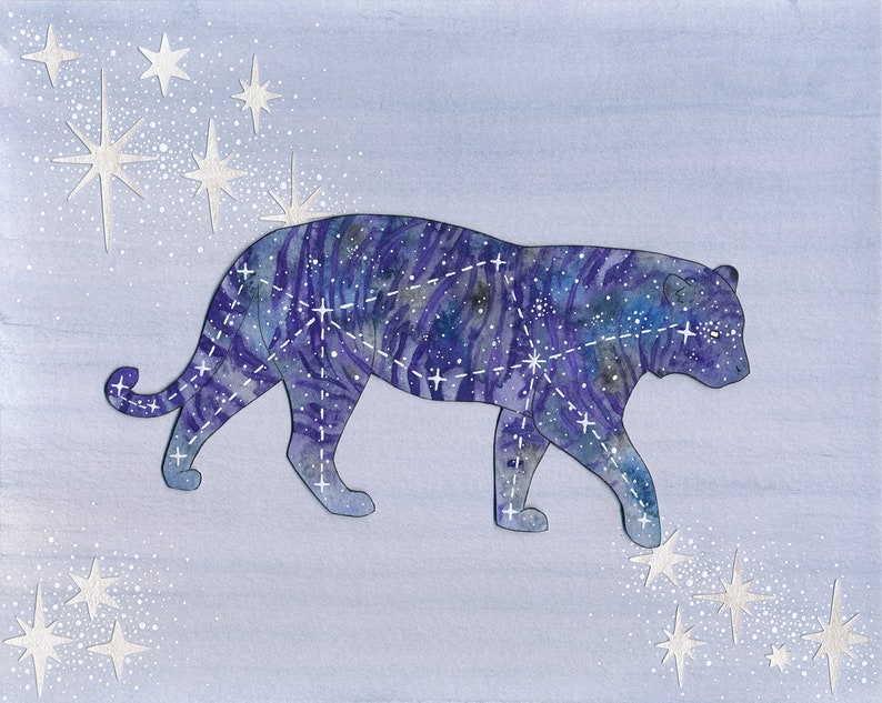Tiger Constellation Print - Etsy