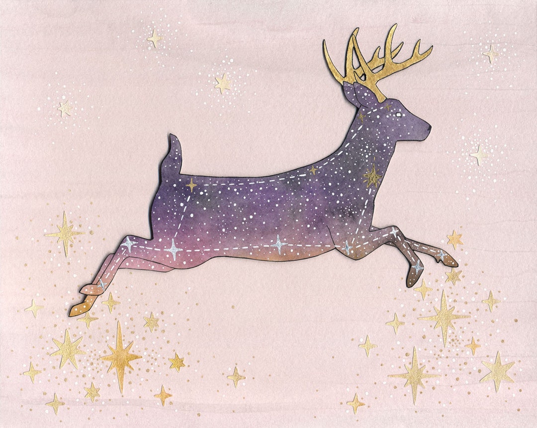 Deer Constellation Print - Etsy