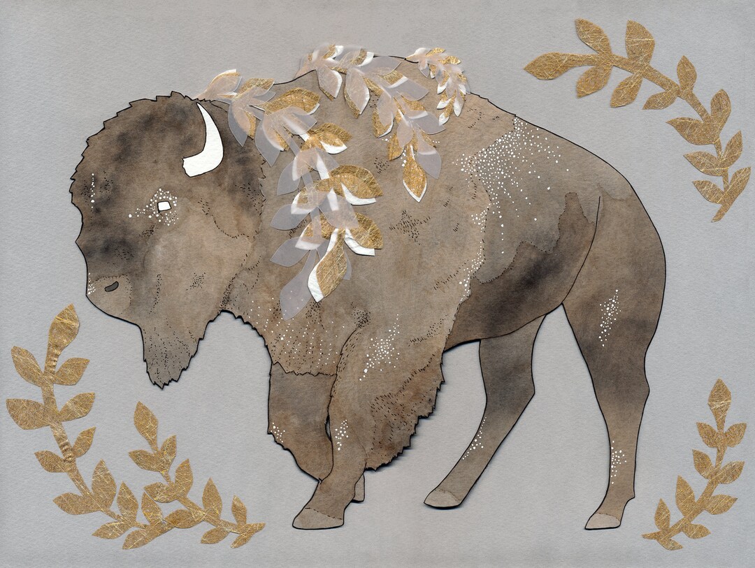 Imperial Bison Print - Etsy