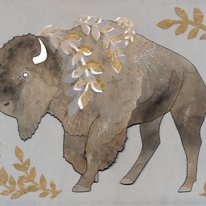 Imperial Bison Print | Etsy