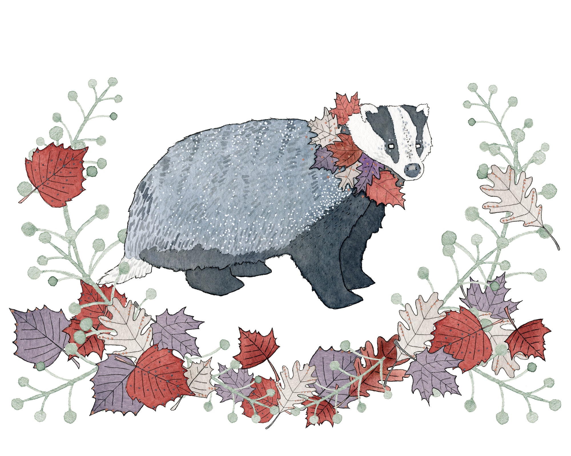 Beloved Badger Print - Etsy