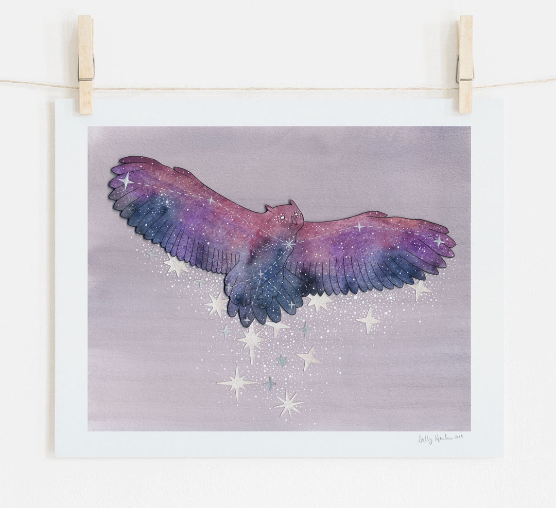 Owl Constellation Print - Etsy