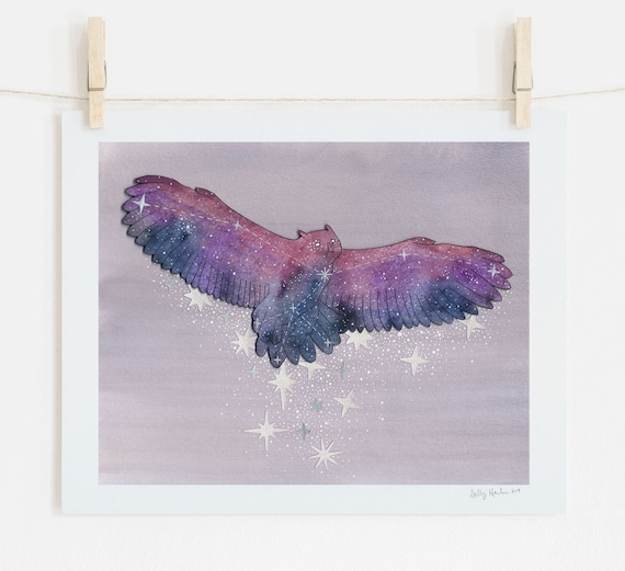 Owl Constellation Print - Etsy