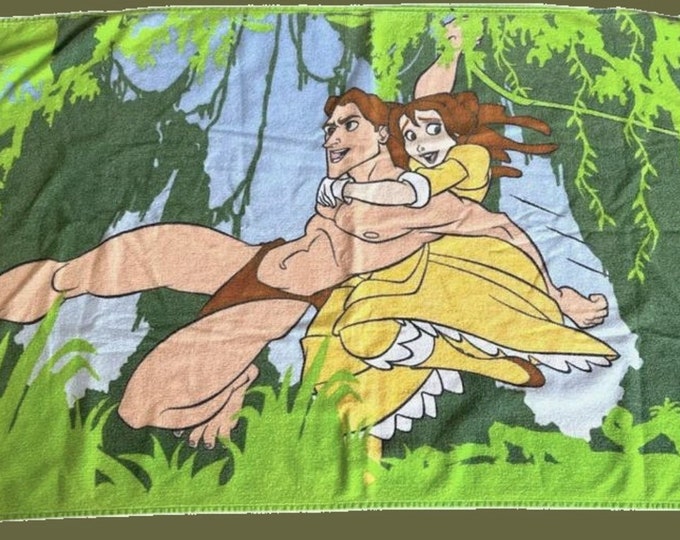 Vintage Disney's TARZAN Beach ~ Large Bath Towel ~ 100% Cotton - Etsy