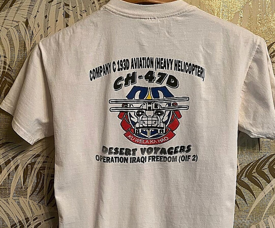 Operation IRAQI Freedom OIF 2 Desert Voyagers Vintage T-shirt / CH-47D ...